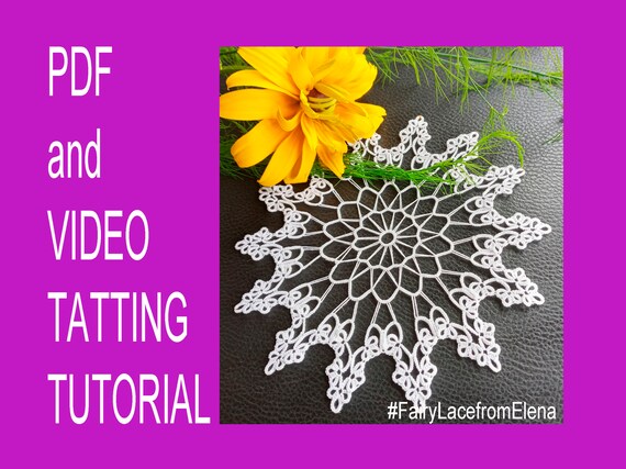 PDF Tatting Pattern Doily mr Sun Mr Moon | Etsy