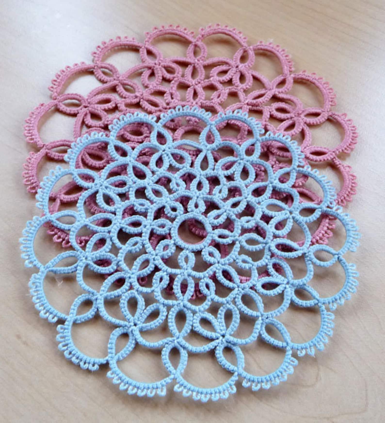 Tatting Pattern Coasters, PDF Tutorial Tatting Doily, Shuttle Tatting ...