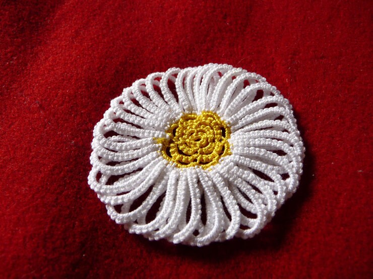 Tatting Pattern Chamomile Flower Pdf Tatting Etsy