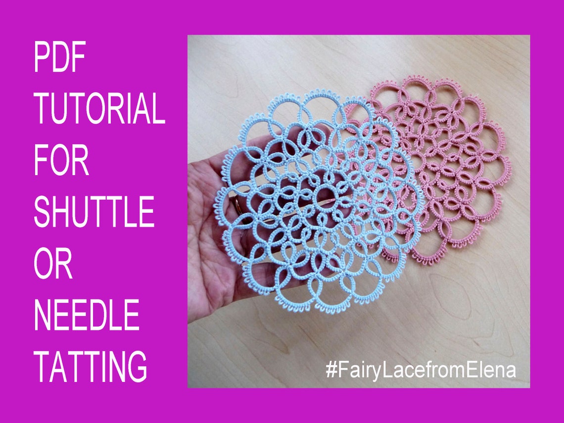 Tatting Pattern Coasters PDF Tutorial Tatting Doily | Etsy