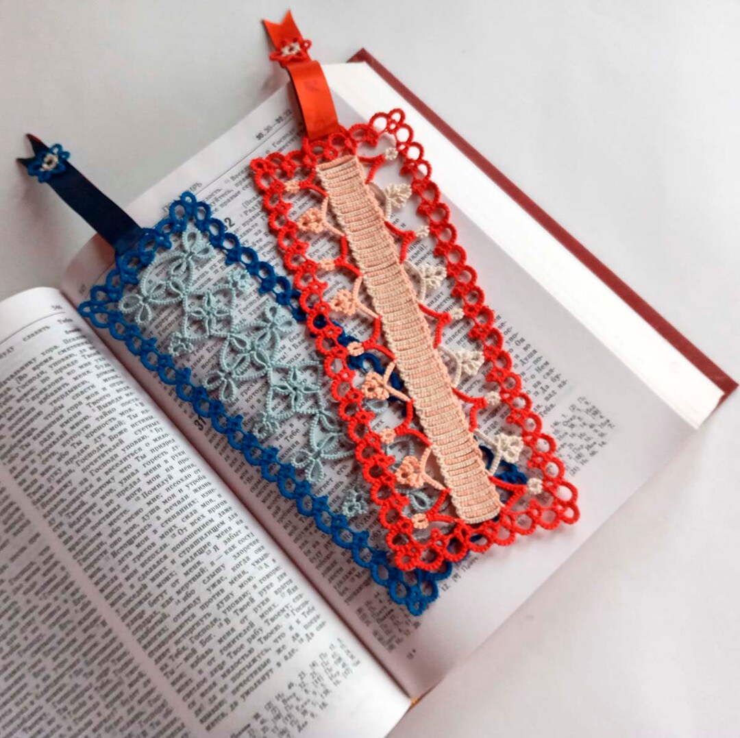 Tatting Pattern Fancy Bookmarks, PDF and Video Tatting Tutorial for Two ...