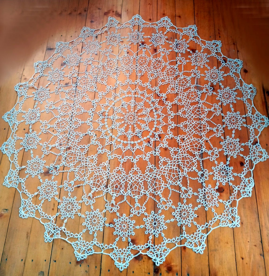 Tatting Pattern Tablecloth Needle Tatting Cro-tatting - Etsy