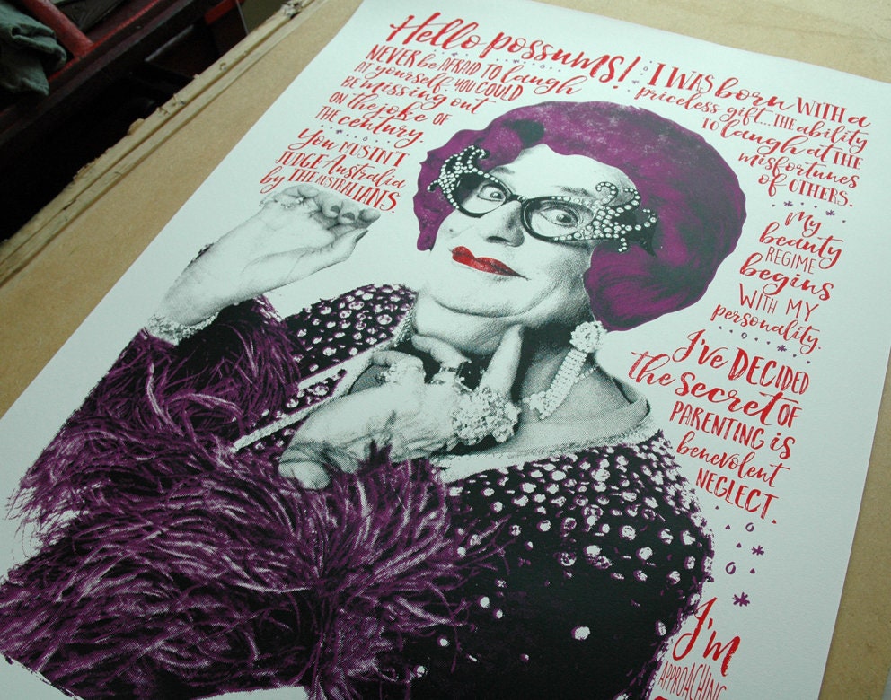 Dame Edna Everage - Hand Printed, Silkscreen, Screen Print ...