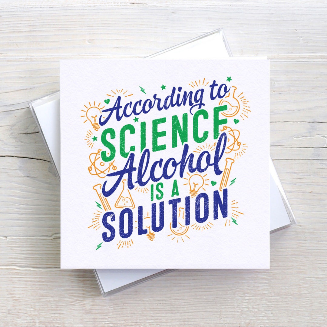 Alcohol Funny Blank Greetings Card - Etsy