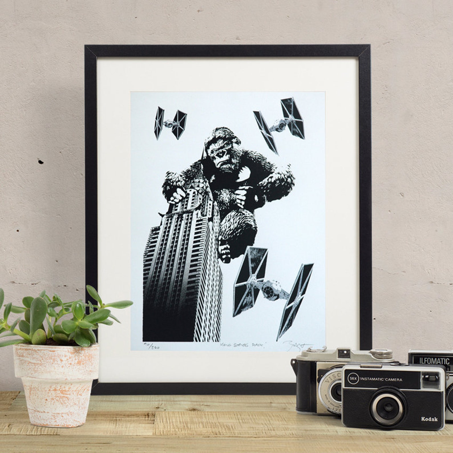 Star Wars 'kong Strikes Back' Hand Pulled Limited Edition Screen Print ...