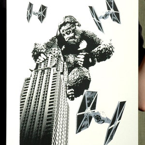Star Wars 'kong Strikes Back' Hand Pulled Limited Edition Screen Print ...