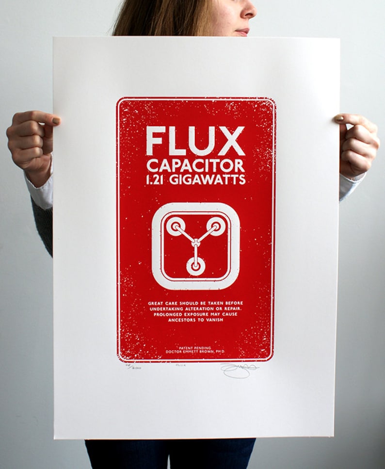 Back to the Future Flux Capacitor Hand Pulled Limited Edition Screen ...