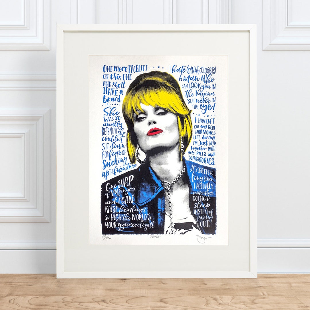 Patsy Ab-fab Art Print – Limited Edition Hand-printed Silkscreen - Etsy
