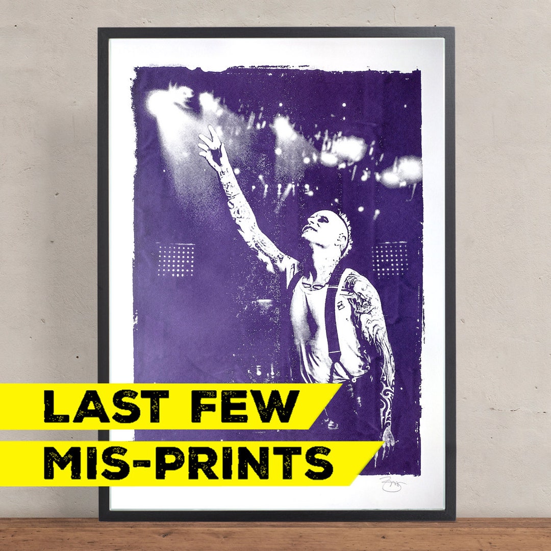 REDUCED! Keith Flint the Prodigy Hand Pulled Screen Print Mis-print - Etsy