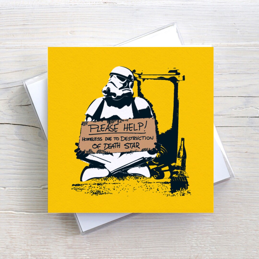 Star Wars Stormtrooper Funny Geeky Blank Greetings Card - Etsy