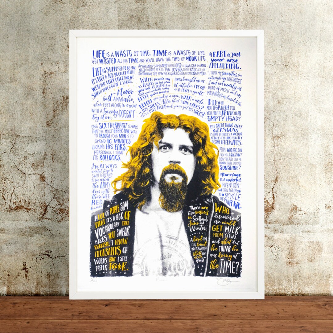 Billy Connolly Limited Edition, Hand Printed, Silkscreen, Screen Print ...
