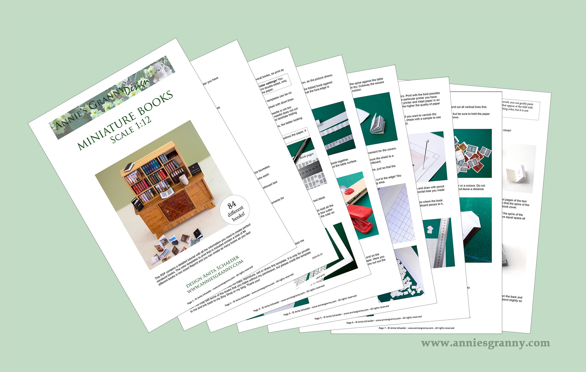 Miniature Books in Scale 1:12 Tutorial & Templates | Etsy