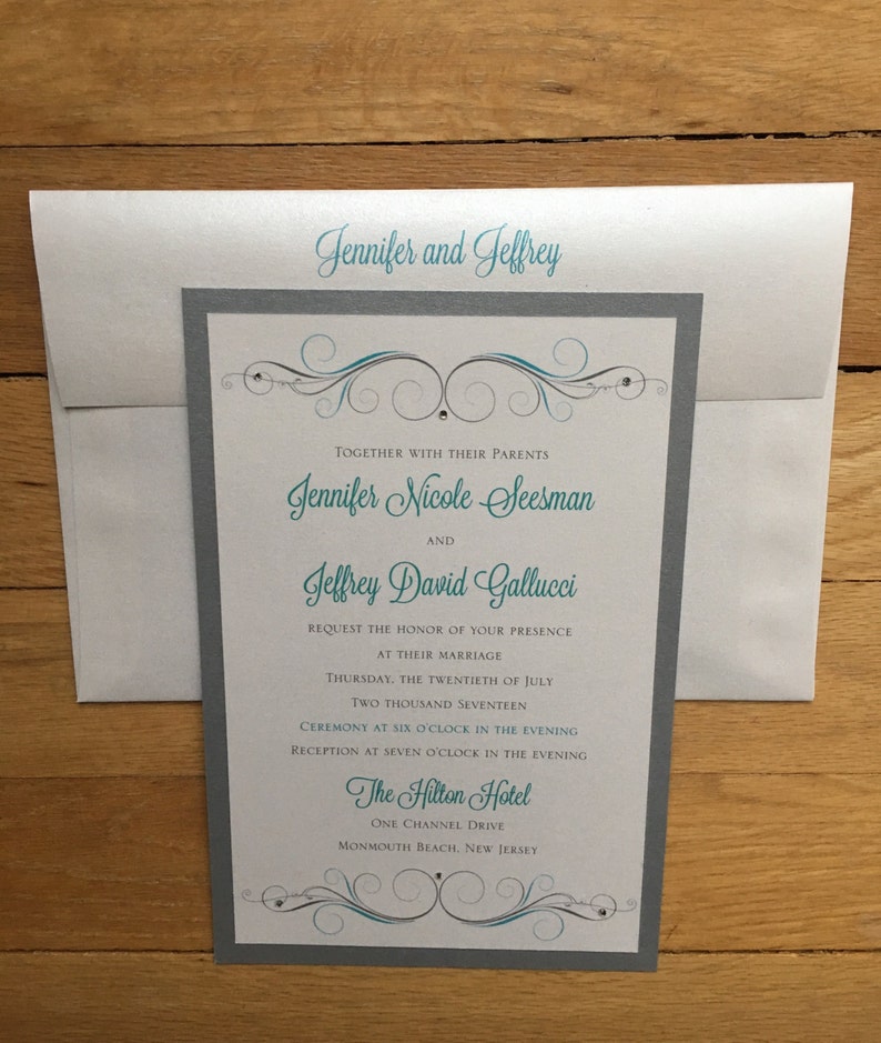 Jennifer and Jeffrey III// Destination Wedding Invitation | Etsy