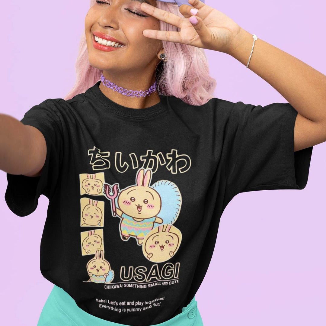 Chiikawa Usagi Shirt | Premium Manga Comfort Colors Tee | Cute Anime ...