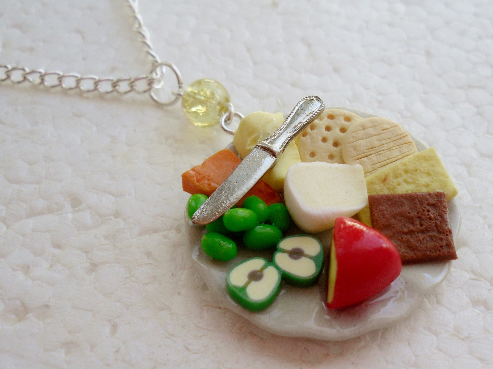 Cheese and Crackers Pendant. Polymer Clay. - Etsy