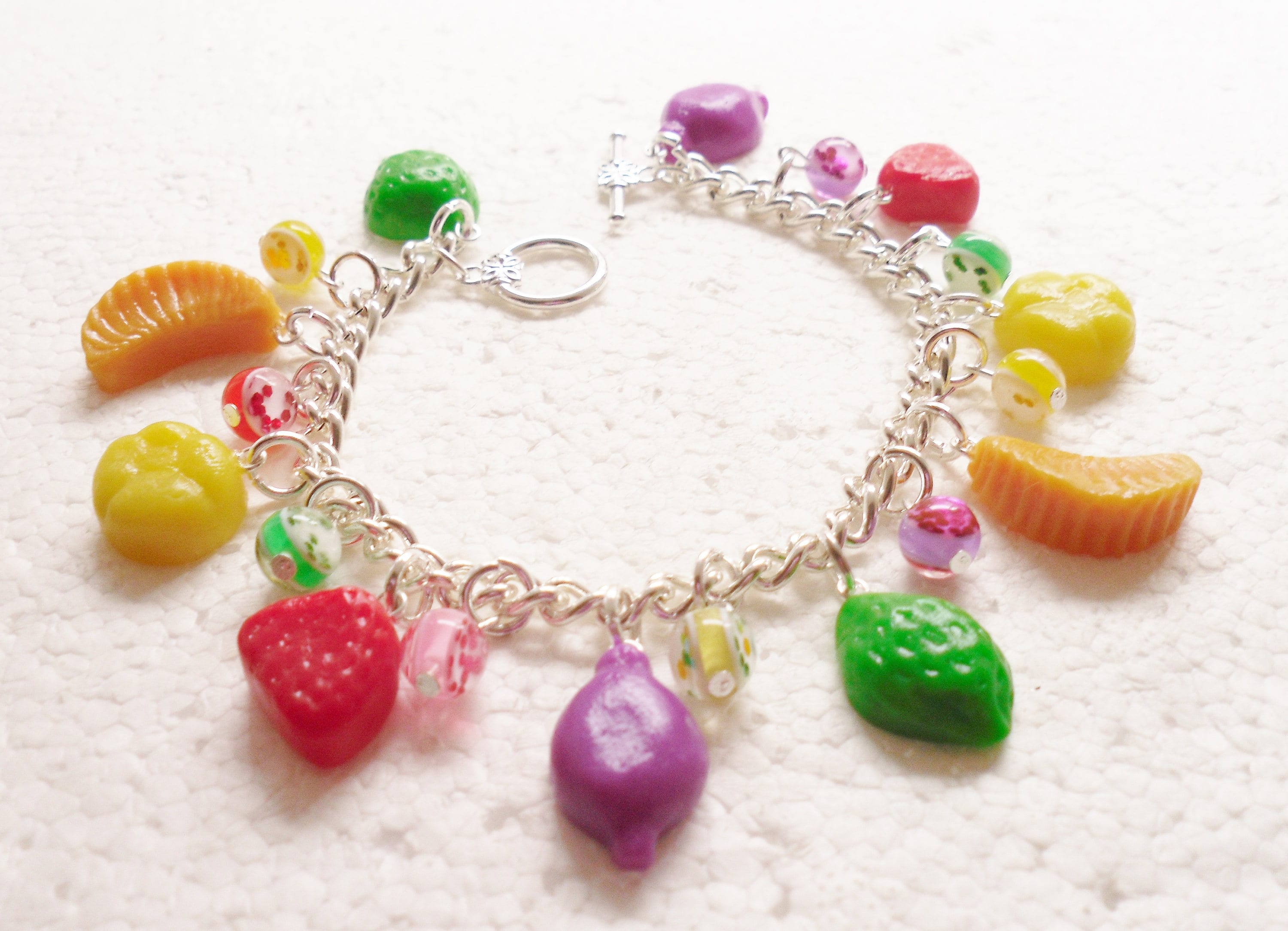 Fruit Gums Charm Bracelet . Polymer Clay. - Etsy UK