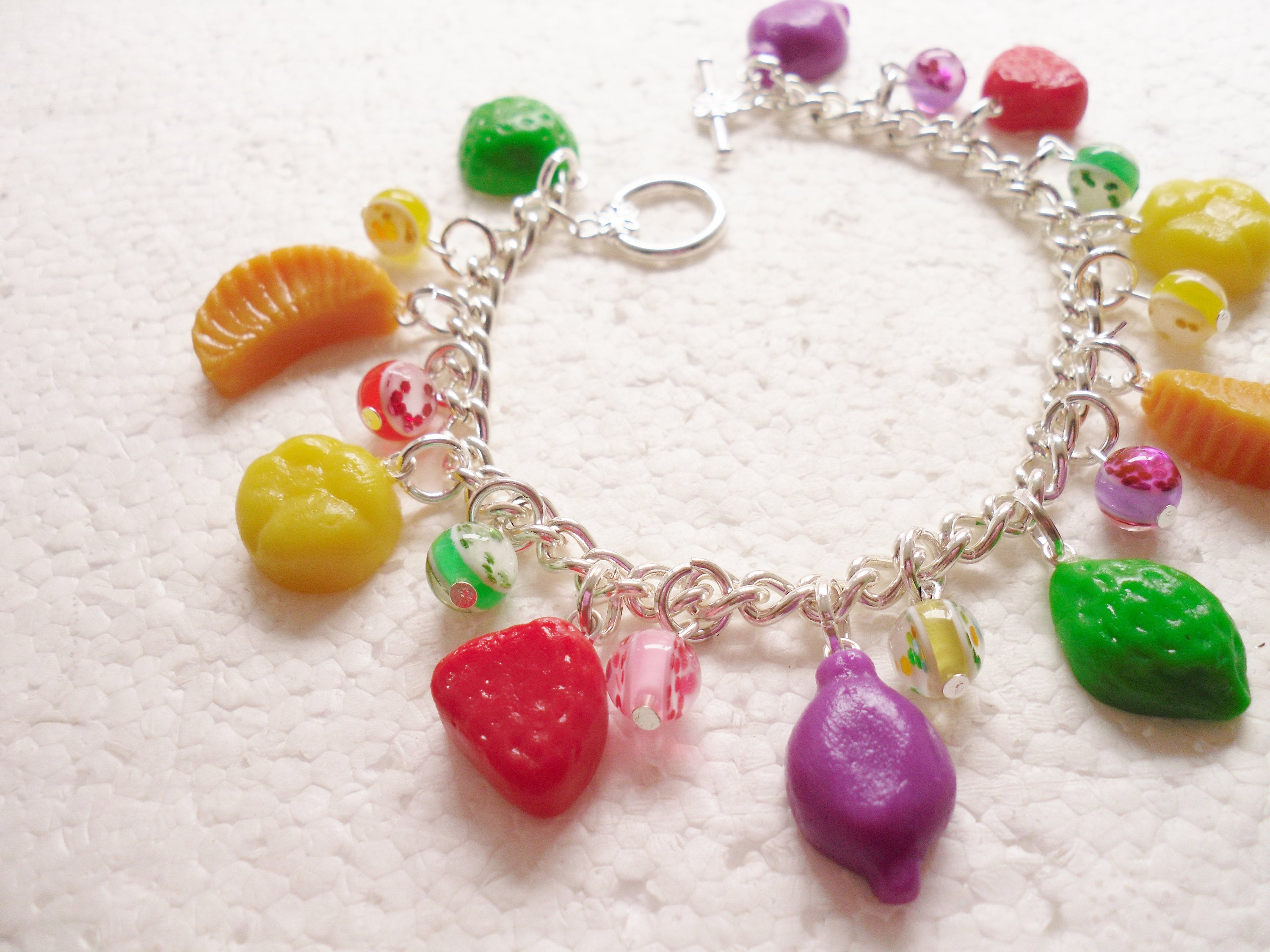 Fruit Gums Charm Bracelet . Polymer Clay. - Etsy UK