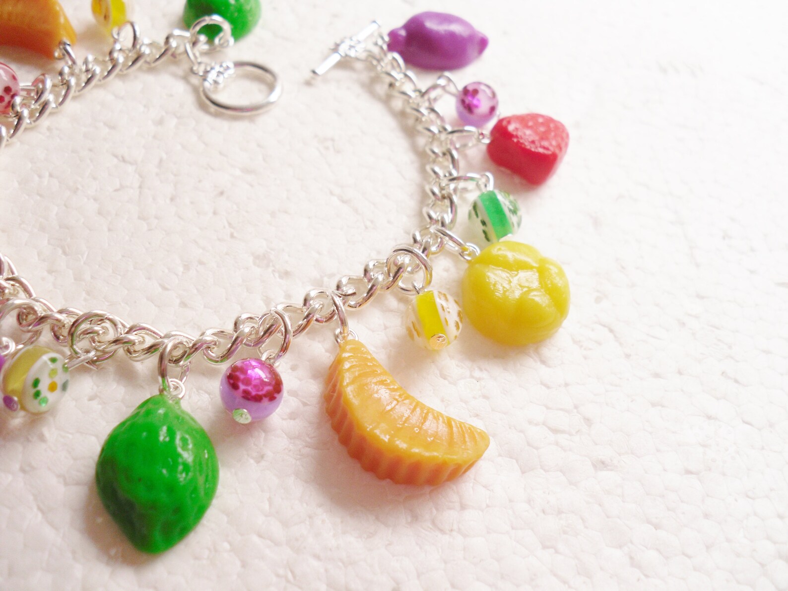 Fruit Gums Charm Bracelet . Polymer Clay. | Etsy