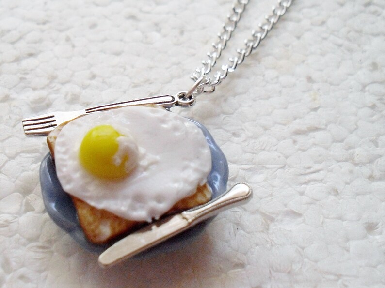 Fried Egg on Toast Pendant Polymer Clay - Etsy