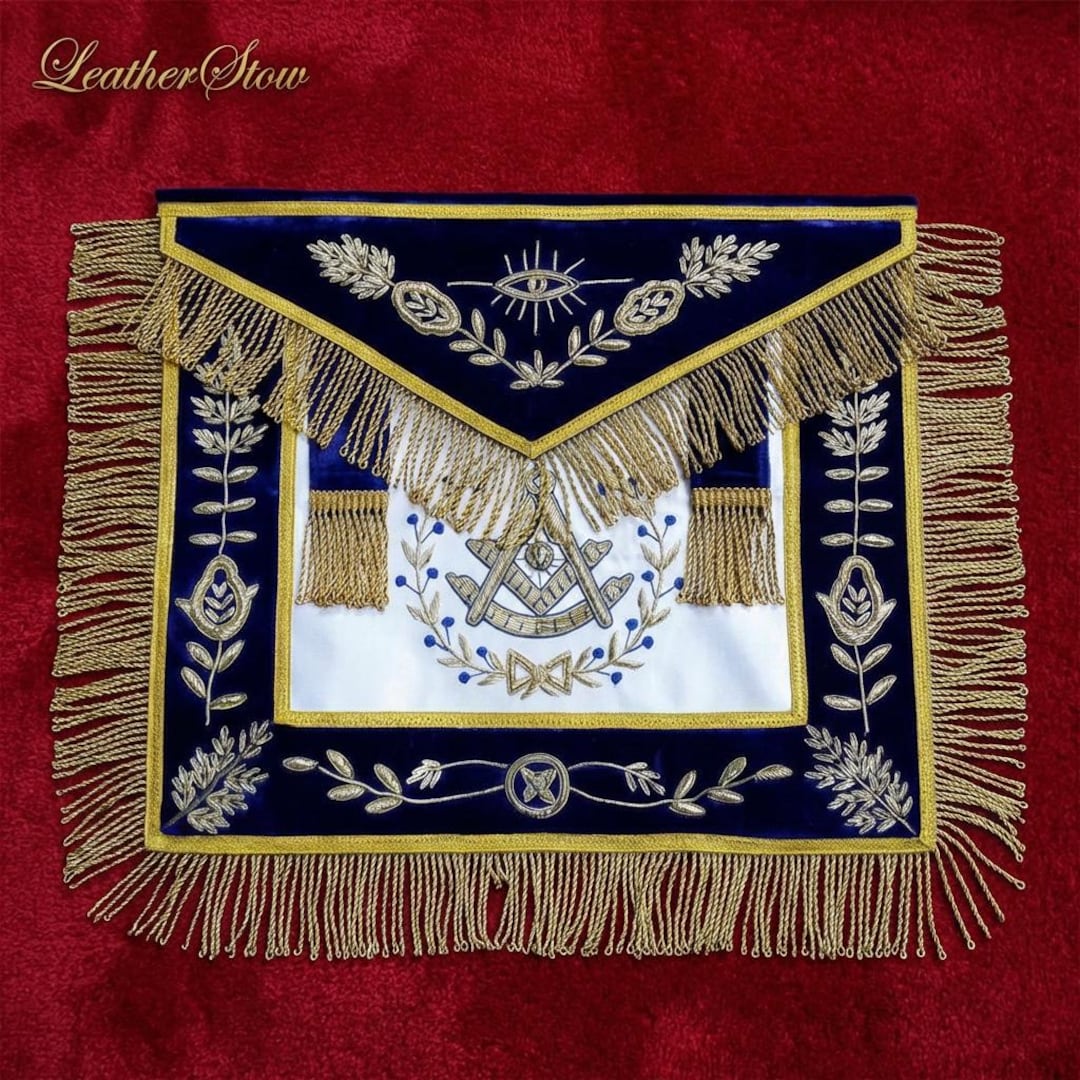 Masonic Grand Lodge Past Master Apron – Hand Embroidered Bullion ...