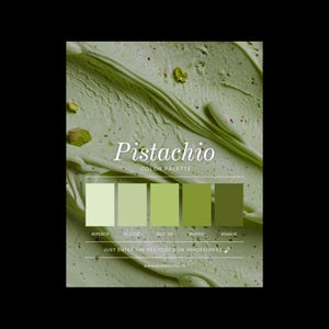 Pistachio Color Palette Poster, 16" X 20" Colorful Theme Print ...