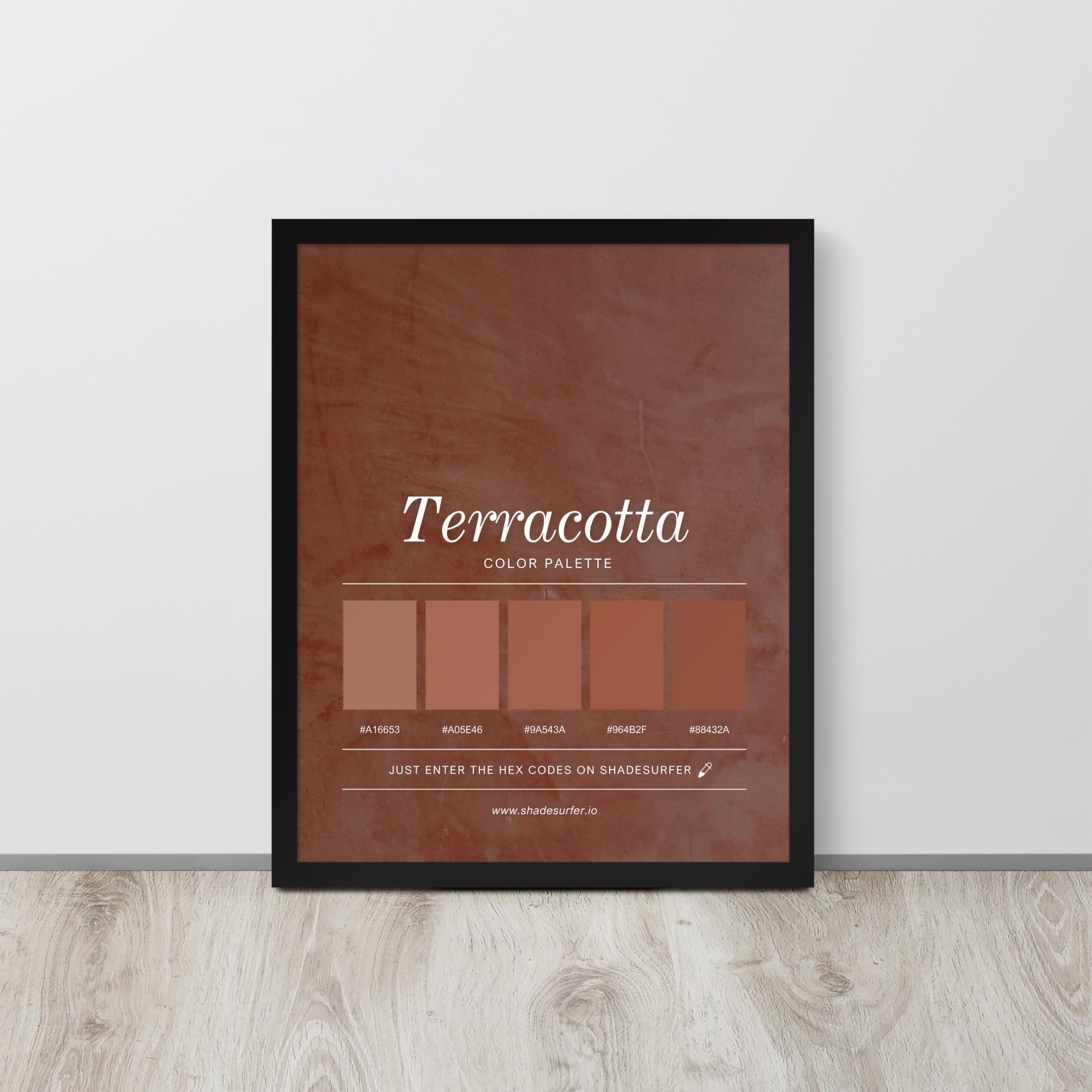 Terracotta Color Palette Print, Printable Wall Art, Instant Digital ...