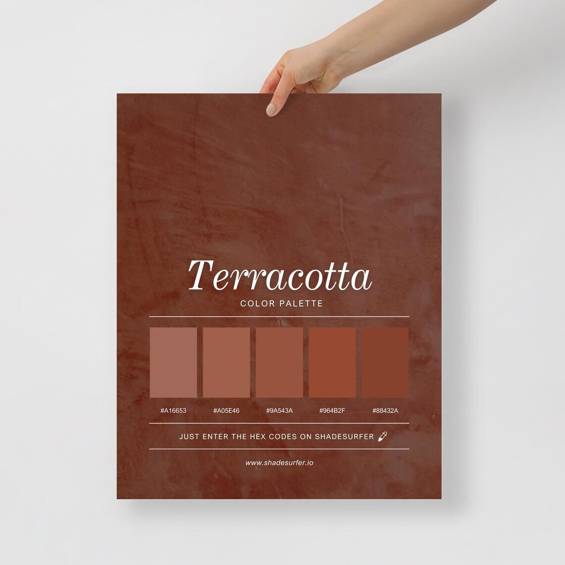 Terracotta Color Palette Print, Printable Wall Art, Instant Digital ...