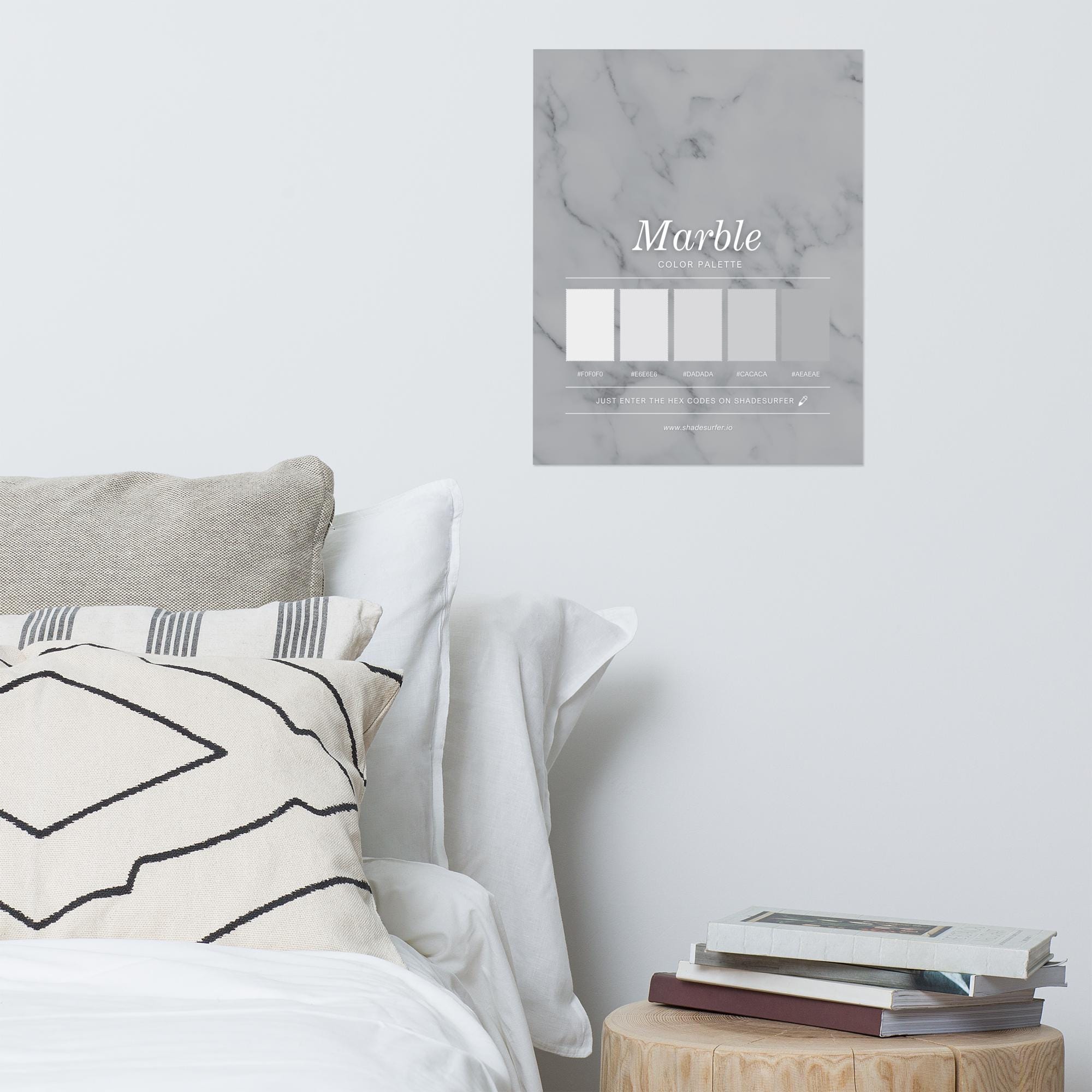 Marble Color Palette Poster, 16" X 20" Colorful Theme Print, Enhanced ...