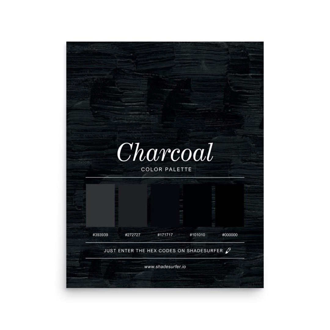 Charcoal Color Palette Poster, 16" X 20" Colorful Theme Print, Enhanced ...