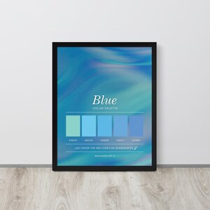 Blue Color Palette Print, Printable Wall Art, Instant Digital Download ...