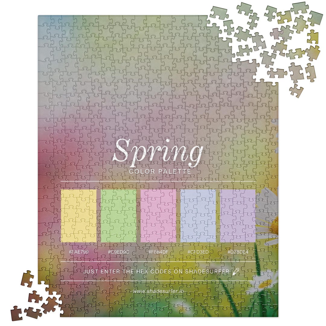 Spring Color Palette Puzzle, Seasonal Jigsaw, Fun Indoor Activity, 252 ...