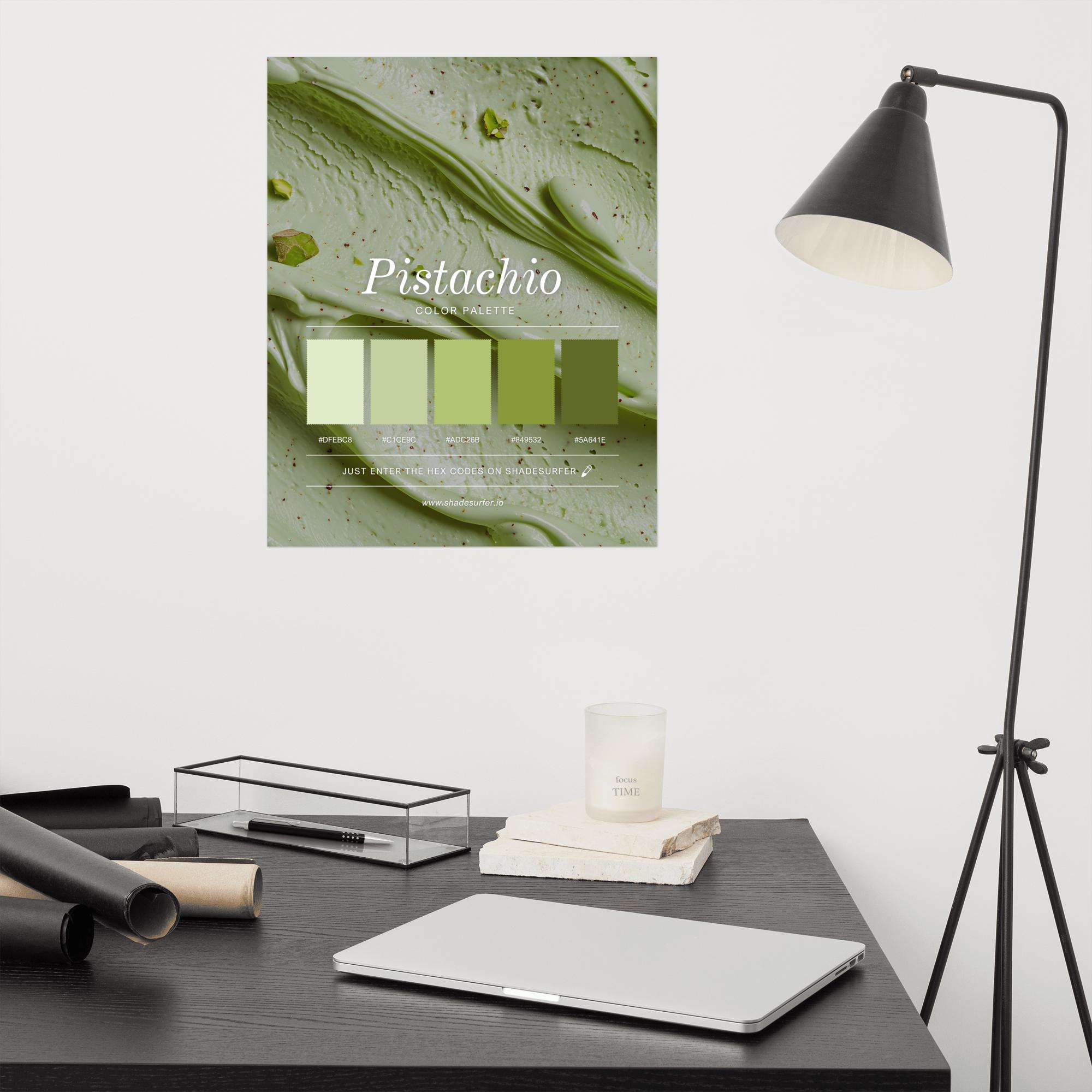 Pistachio Color Palette Poster, 16" X 20" Colorful Theme Print ...