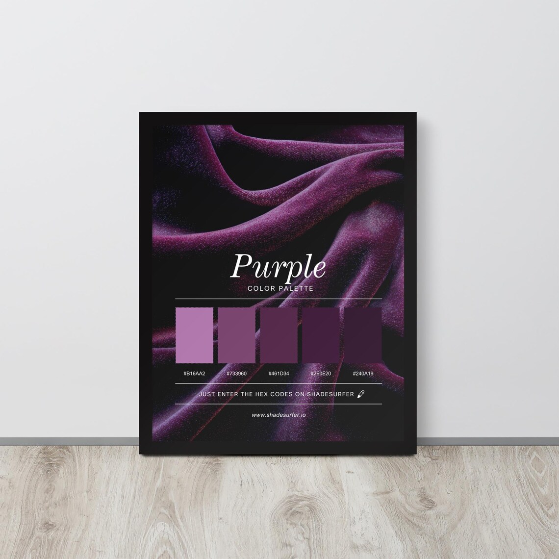Purple Color Palette Print, Printable Wall Art, Instant Digital ...