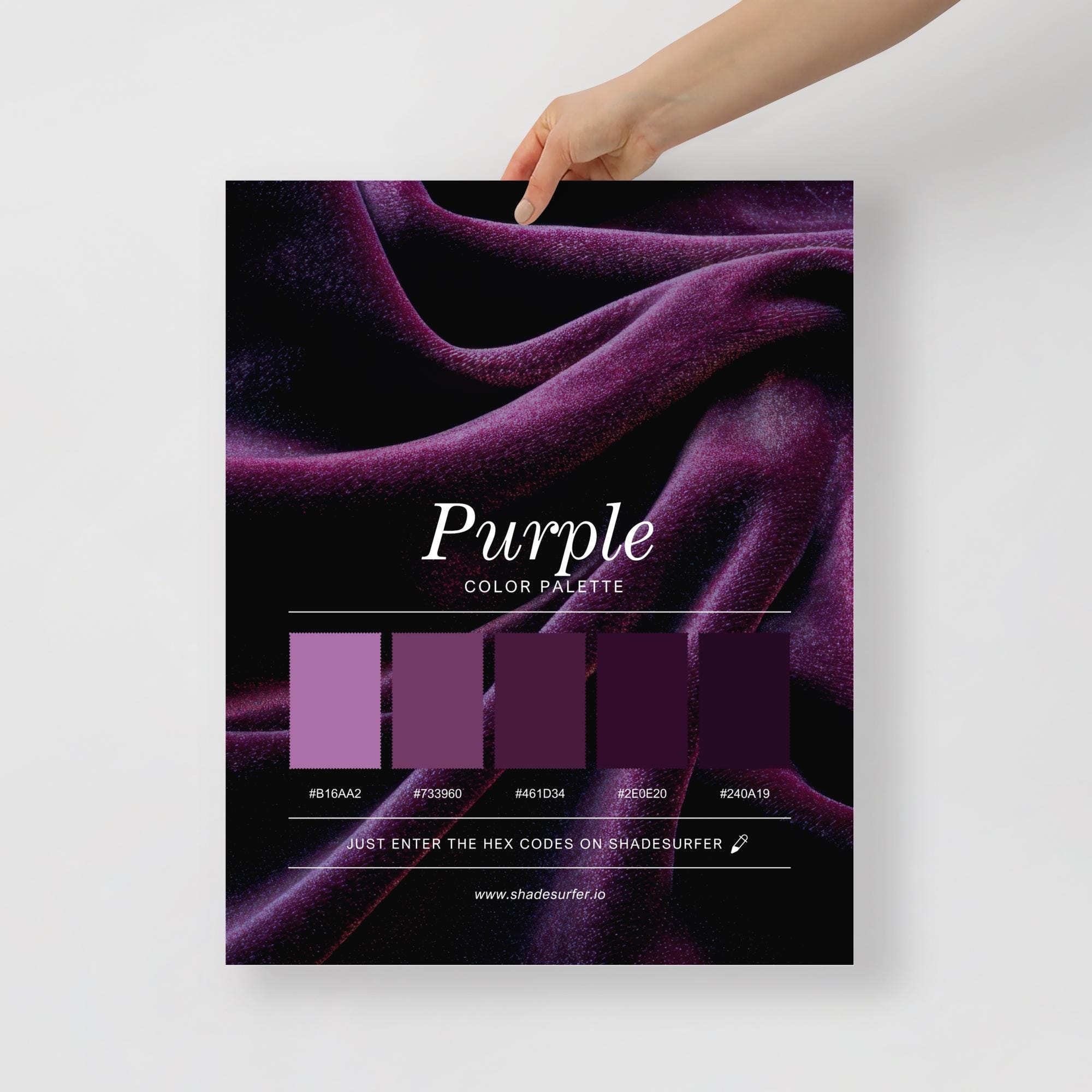Purple Color Palette Print, Printable Wall Art, Instant Digital ...