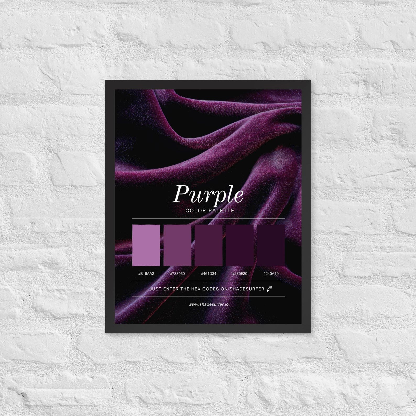Purple Color Palette Print, Printable Wall Art, Instant Digital ...