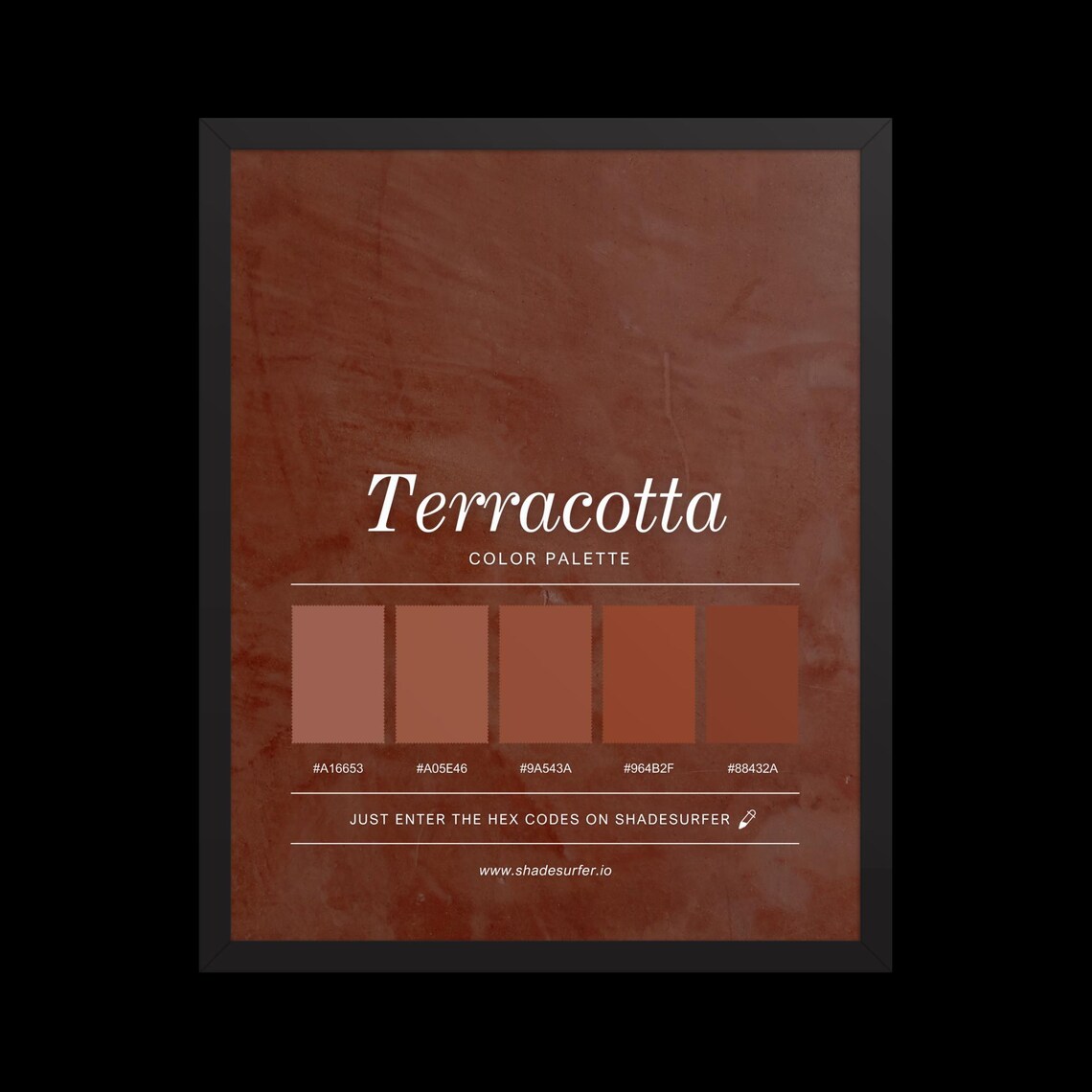 Terracotta Color Palette Print, Printable Wall Art, Instant Digital ...