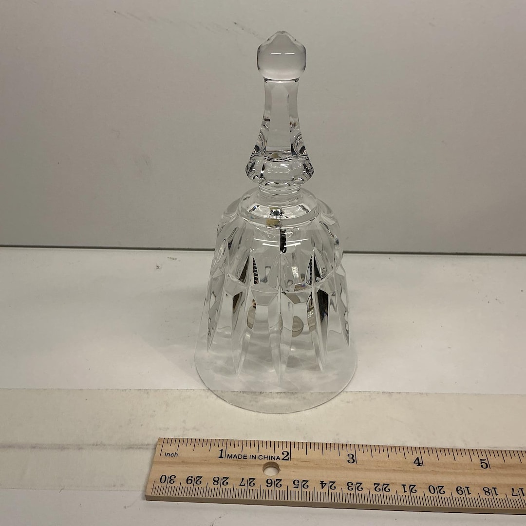 Vintage Crystal Bell With Clapper – Heavy Cut Glass – 8.5” Tall - Etsy