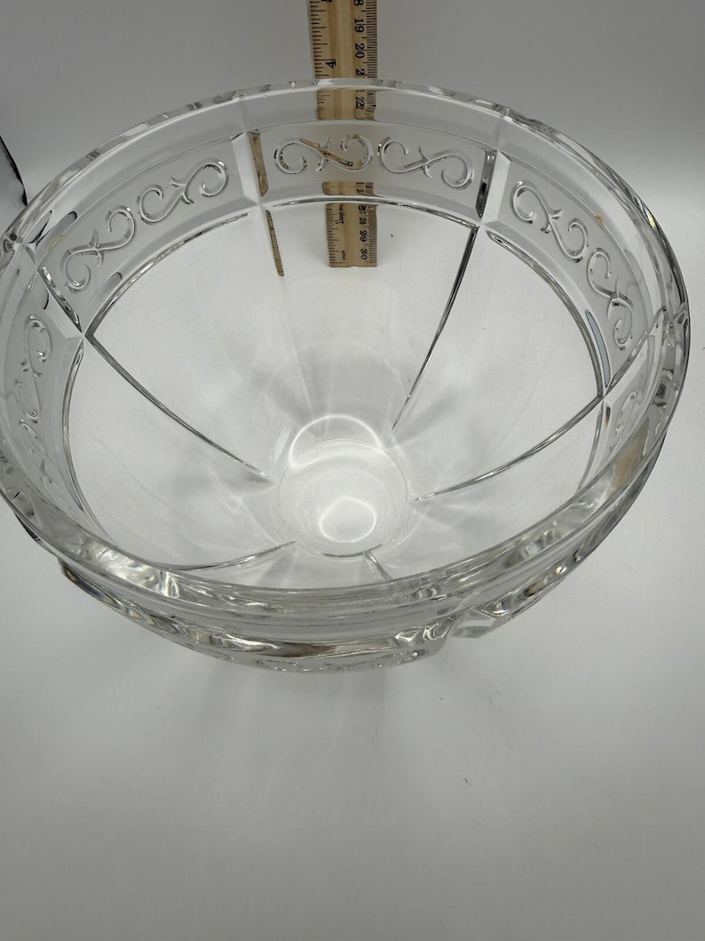 Rogaska Hand Cut Crystal Scalloped Serving Bowl Signed 10.5" Vintage - Etsy