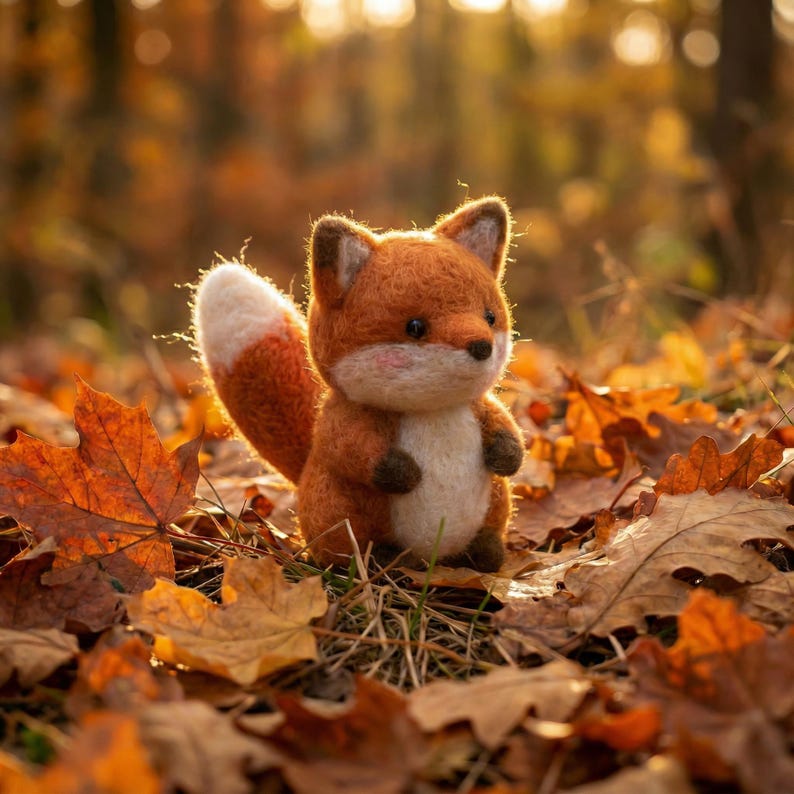 Needle Felted Fox, Handmade Wool Animal Doll, Woodland Decor - Etsy