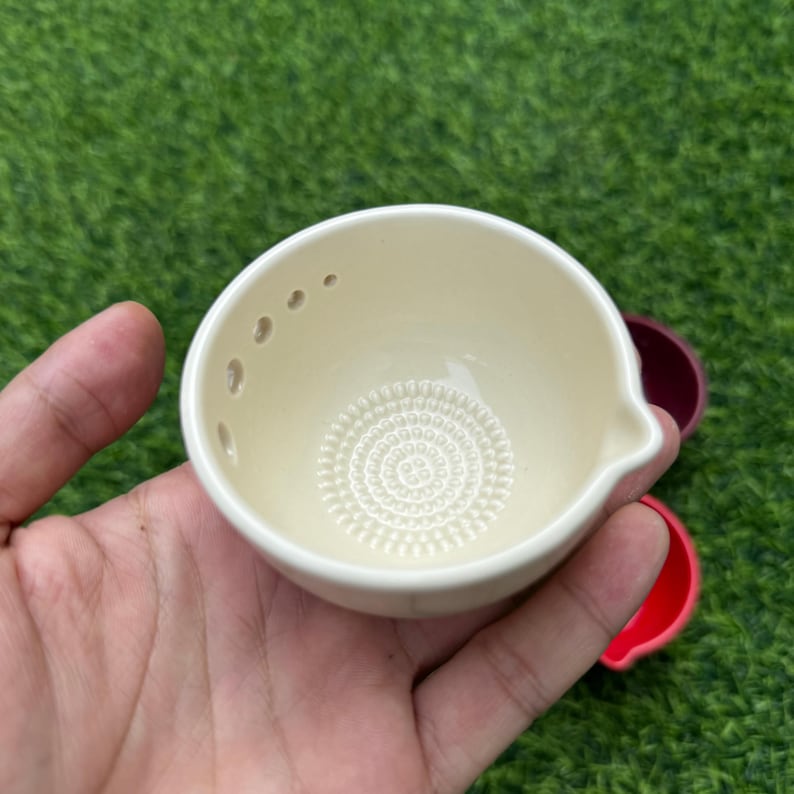 Handmade Ceramic Garlic Grater Bowl | Ginger Mincer, Herb Stripper ...