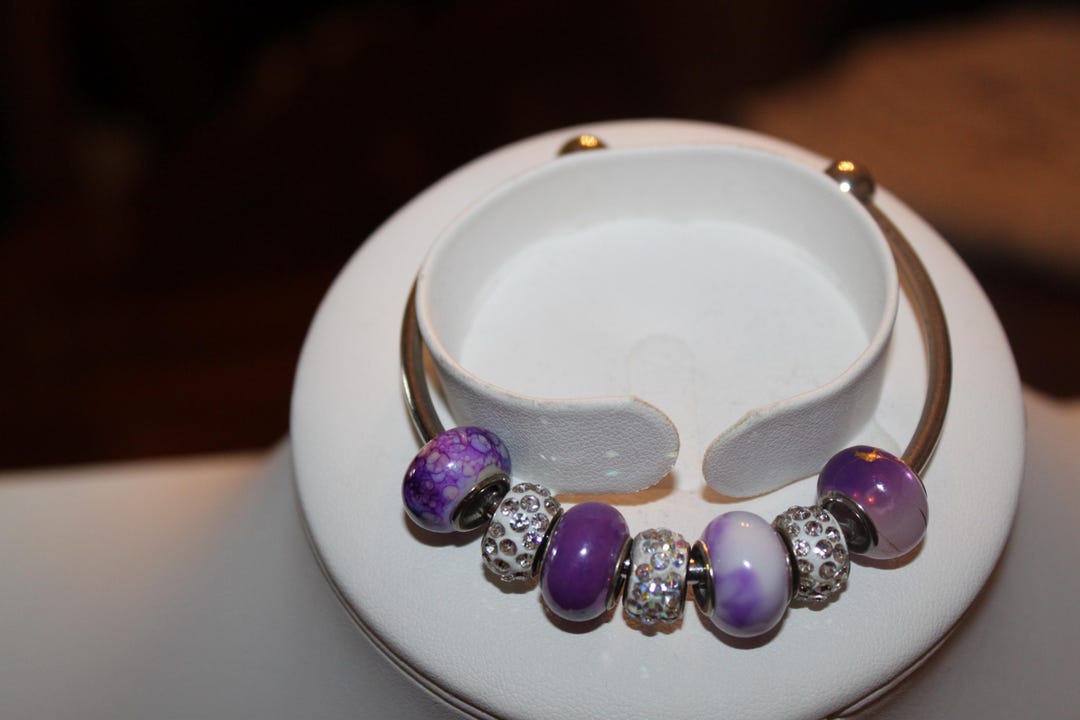 Purple Bangle Bracelet - Etsy