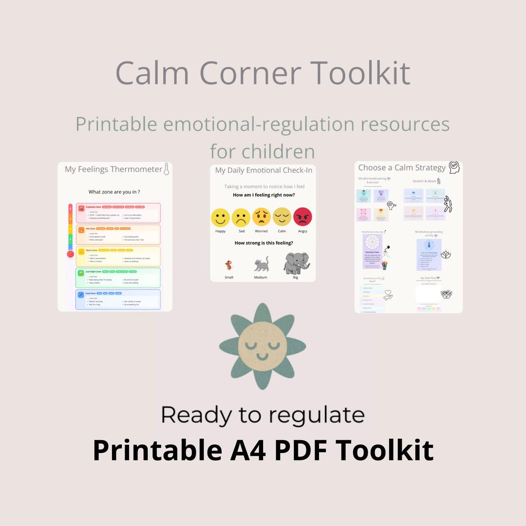 Calm Corner Toolkit for Kids | Emotional Regulation & Coping Strategies ...
