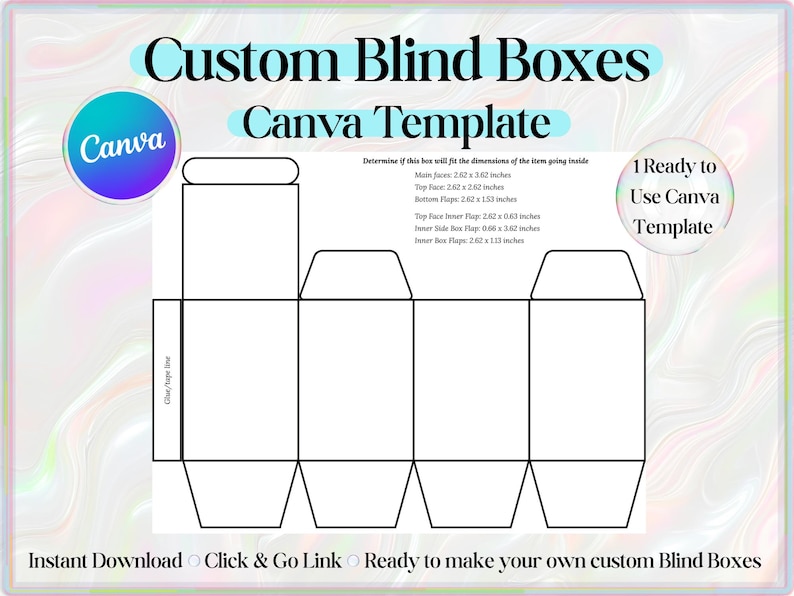 Custom Blind Box Canva Template, Editable Packaging Dieline, DIY Blind ...