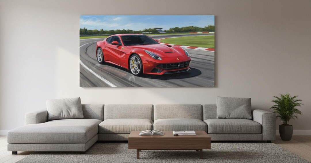 Ferrari F12 Red Track Matte Canvas HD - Etsy