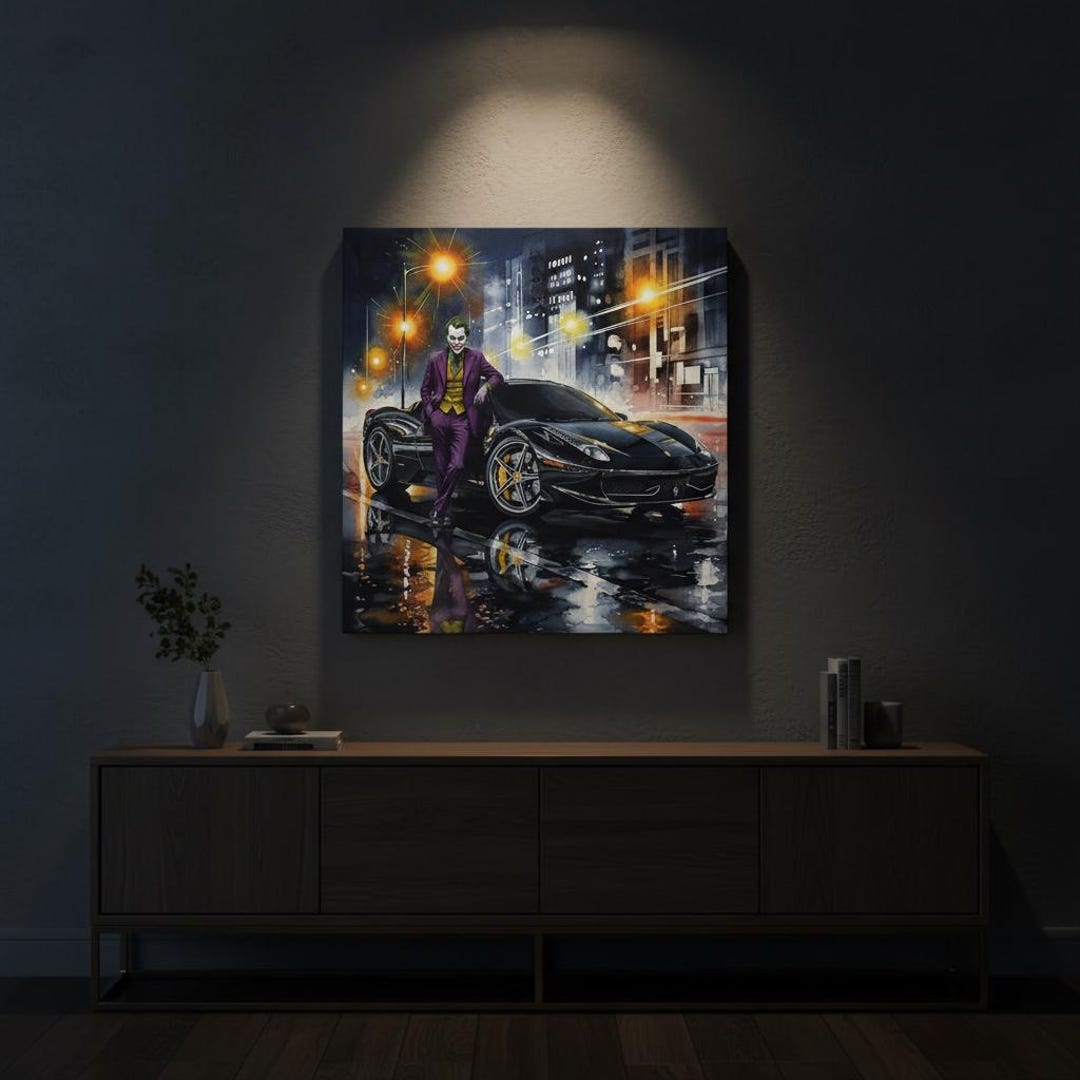 Joker Ferrari 458 Black Matte Canvas HD - Etsy