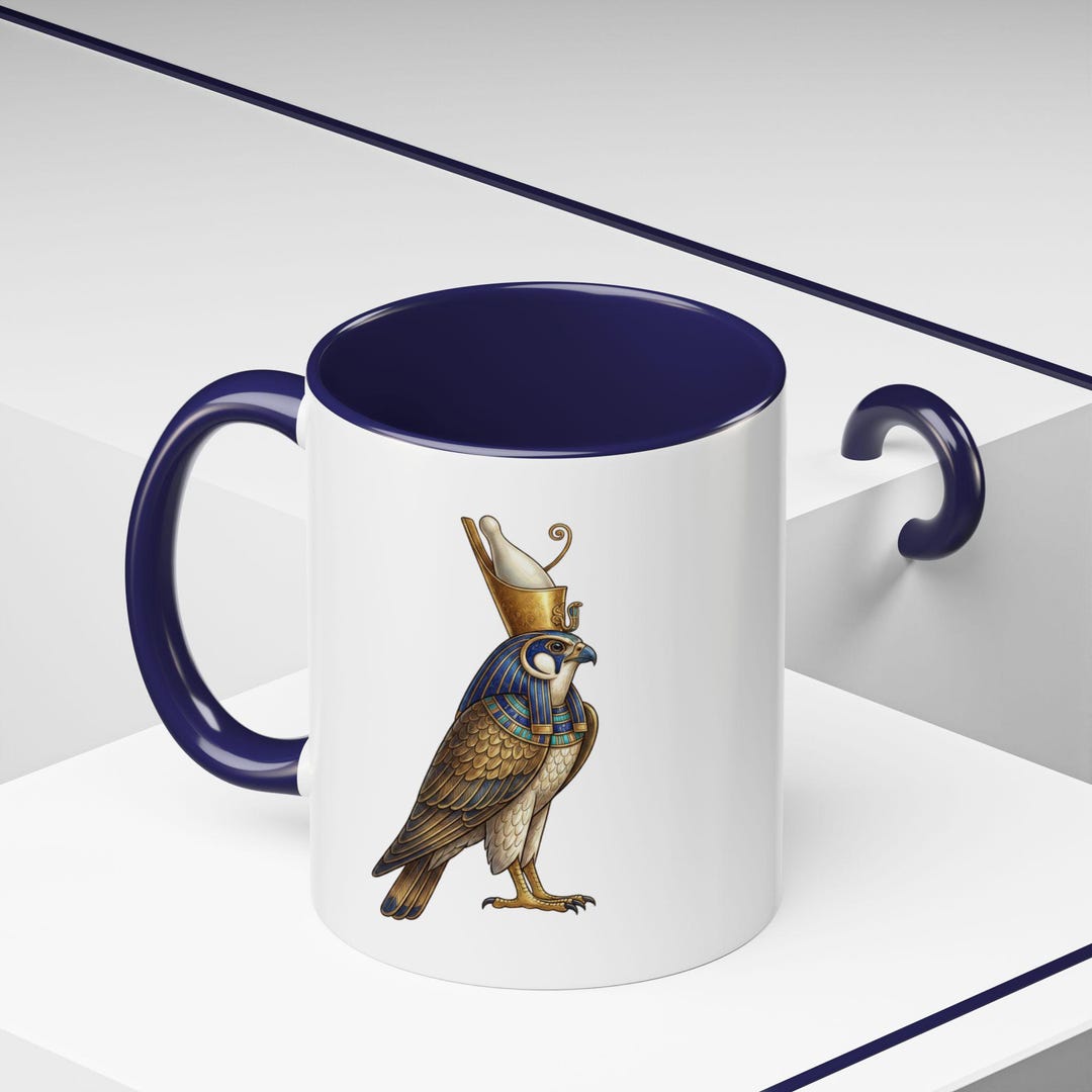 Ancientegyptian Horus Falcon With Crown Mug | Accent Coffee Mug - Etsy