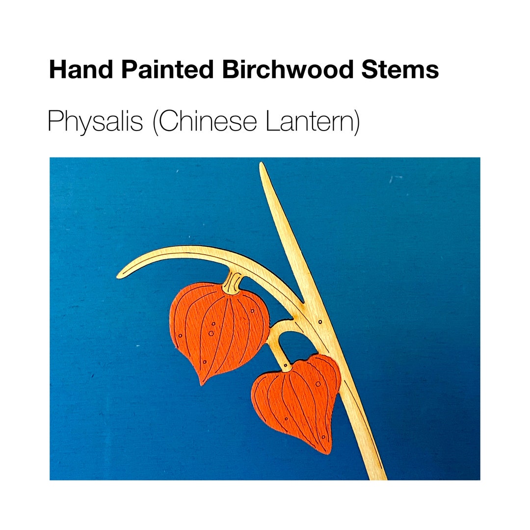 Wooden Flowers - Hand Painted Chinese Lanterns - Etsy