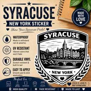 Syracuse University Vinyl Sticker - Etsy