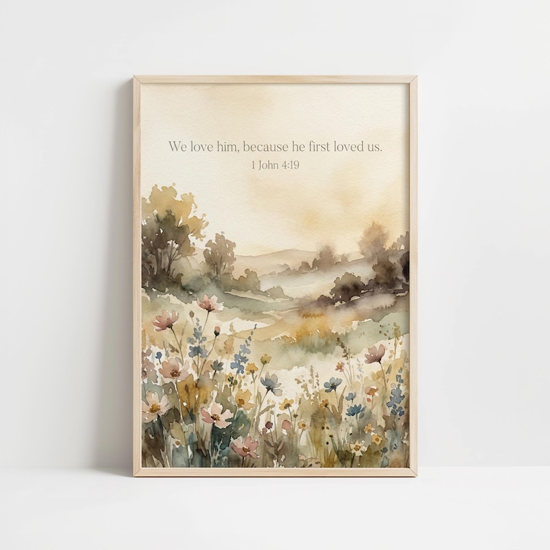 Meadow Scripture Art - Etsy