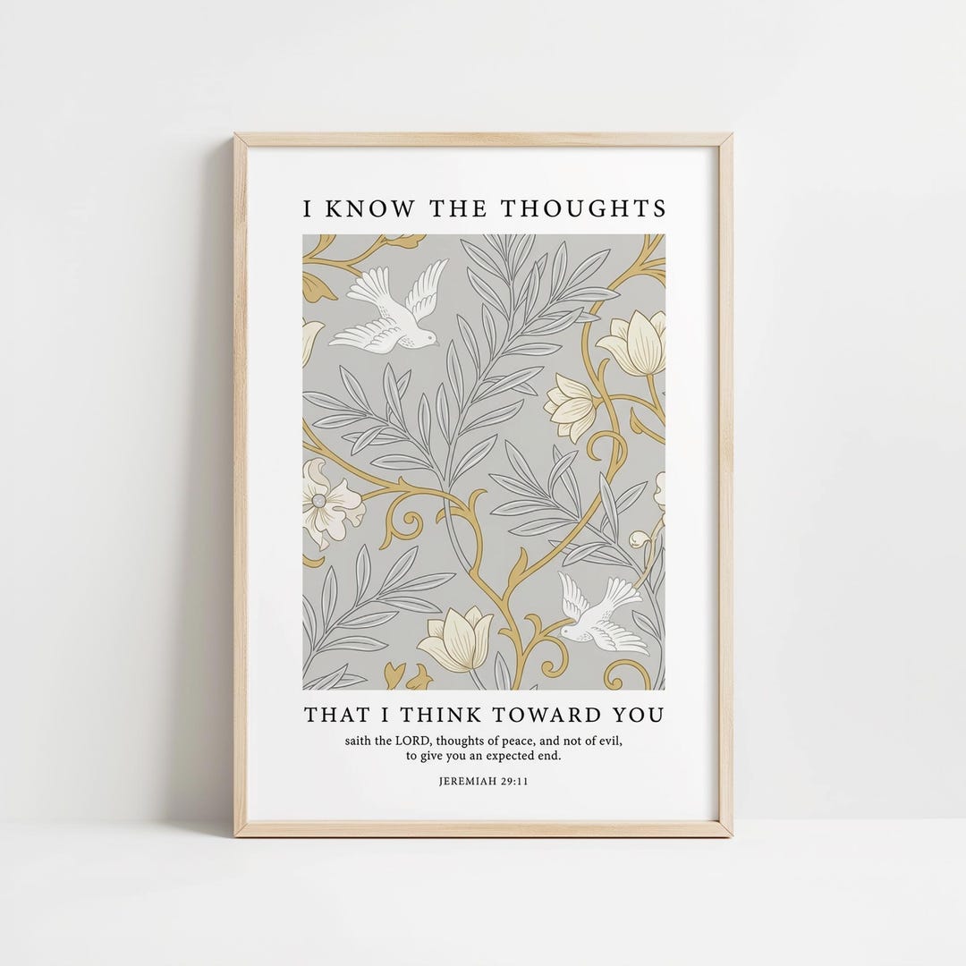 Jeremiah 29:11 Scripture Printable - Modern Farmhouse Inspirational Art ...